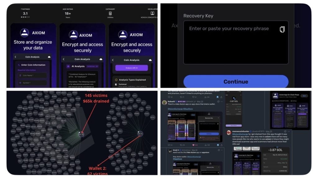 Fake Axiom App Scam Hits 207 Users As Wallet Drain Warnings Spread